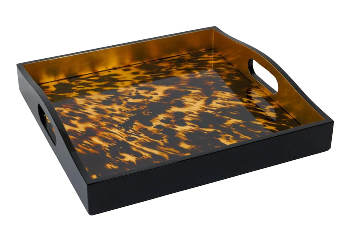 Tortoiseshell Lacquer Square Tray – A Mano